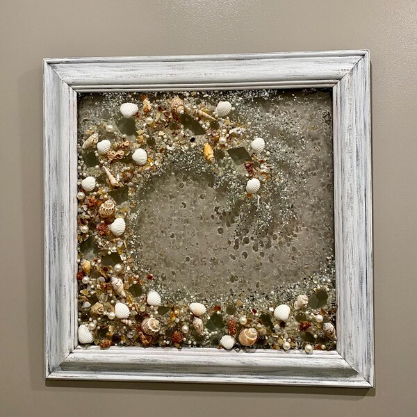 Seafoam Green Seashell Window Art/pastel Wall Art/seashell Wall Art ...