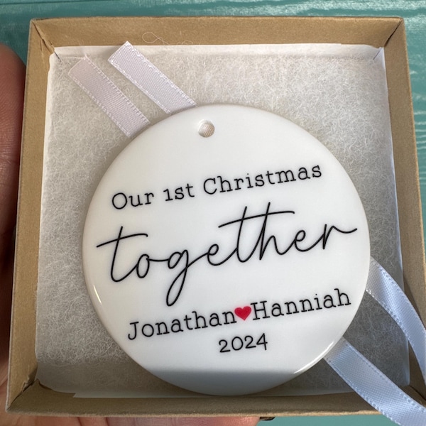 First Christmas Together Ornament, Girlfriend Gift, Boyfriend Gift ...