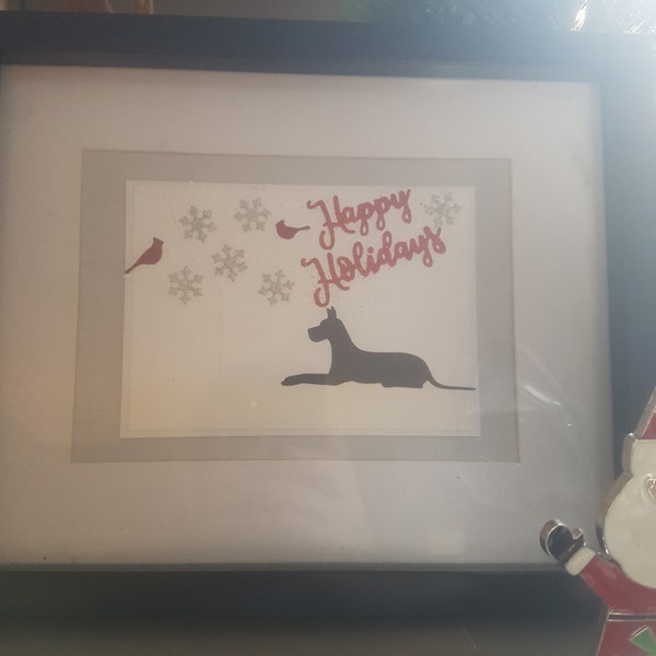 Handmade Blue Great Dane Sympathy Card, Silver Great Dane Sympathy Card ...