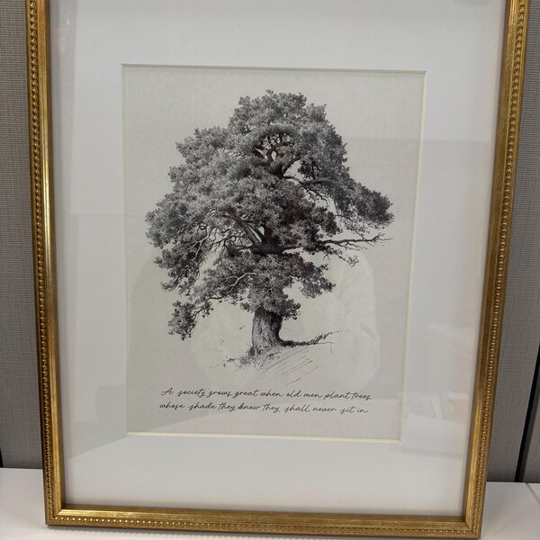 Vintage Tree Art Quote, Greek Proverb | Vintage Wall Art | Ecology ...