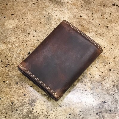AG Wallets Personalized Mens Handmade Vintage Distressed Leather ...