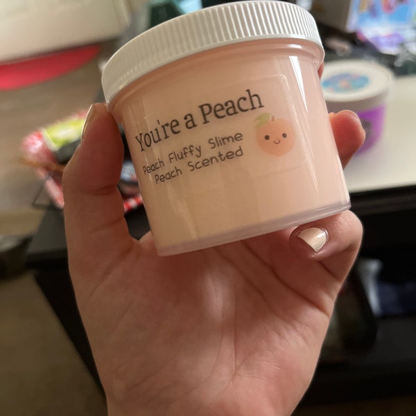 Peach Scented Fluffy Slime ~ Fluffy Slime ~ Scented Slime ~ Fruit ...