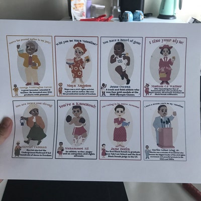 Black History Valentine Cards African American Printable Valentine's ...