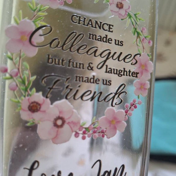 Personalised Retirement Flower Vase Gift Chance Made Us Colleagues ...