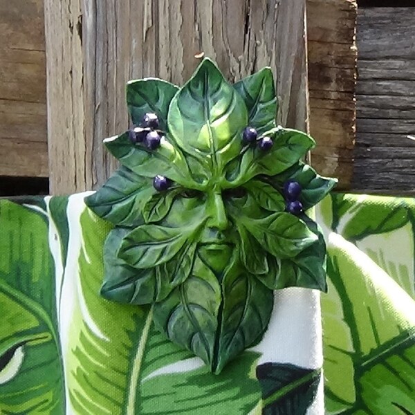 Blueberry Green Man Figure for Your Lawn Decor Fairy Garden Green Man ...