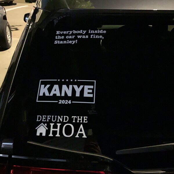 Bocephus Parody Funny Campaign 7 X 3.25 White Vinyl Transfer Decal ...