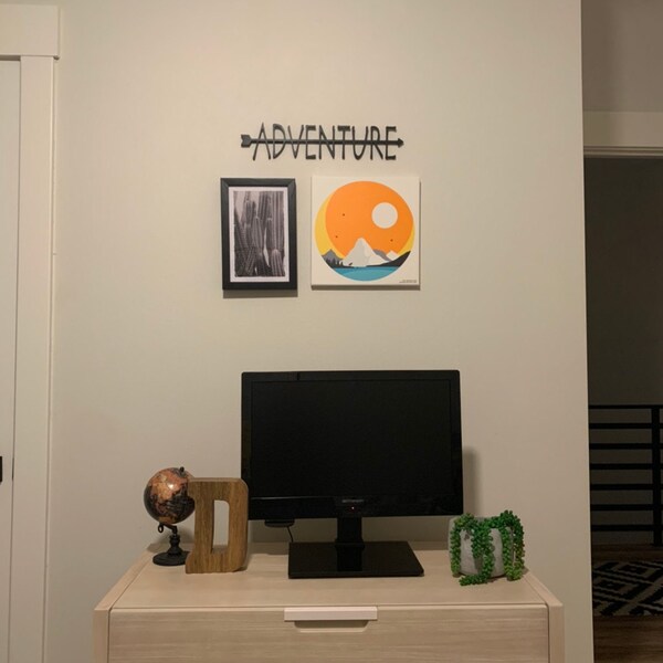 Adventure Sign, Arrow Wall Decor, Adventure Word Cutout, Travel Wall ...