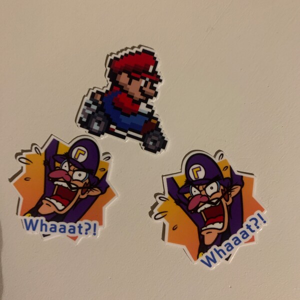 Mario Vinyl Stickers, Whaaat Pack, Mario Superstars, Waterproof ...