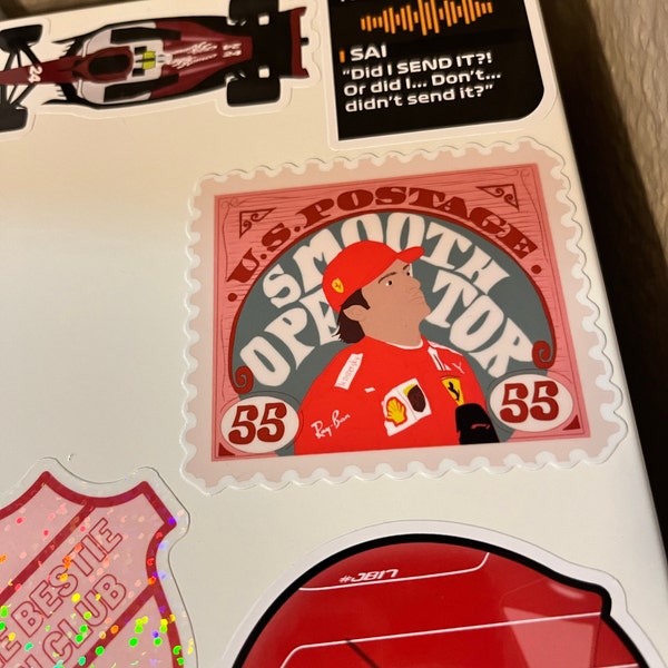 F1 Sticker | Carlos Sainz "smooth Operator" Stamp Sticker | Cute ...