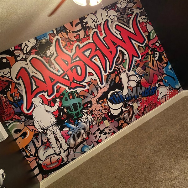 Basketball Graffiti Character Wallpaper - Etsy