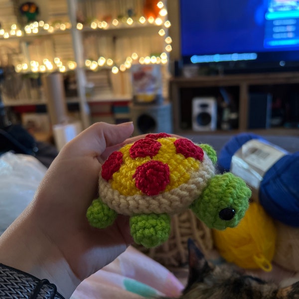 Pizza Turtle Crochet Pattern | Amigurumi Crochet Turtle Pizza , Turtle ...