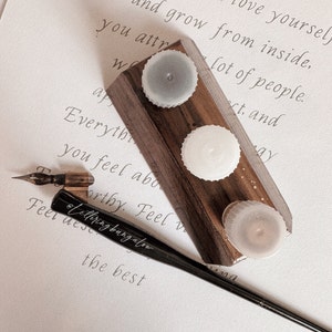 Red Cedar Pen Holder With Ink Containers - Etsy