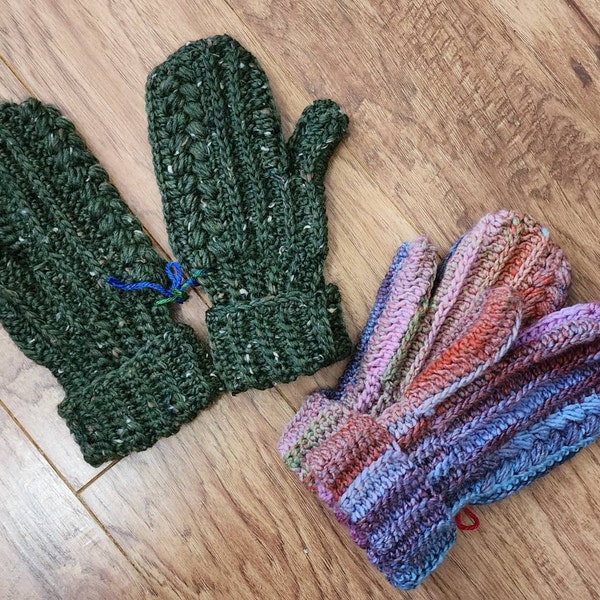 CROCHET PATTERN + VIDEO Autumn Wheat Crochet Mittens in 6 Sizes Newborn ...