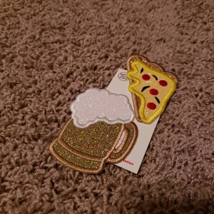 Pizza 3 inch Sparkle Glitter Patch Iron or Sew on Vinyl | Etsy