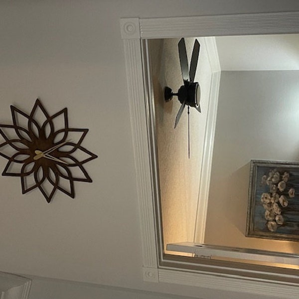 Mandala Wall Clock, Handmade Wooden Clock Wall, Clock Unique, Wooden Handmade Clocks, Large Wall ...