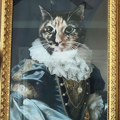 Custom Royal Cat Portrait, Renaissance Cat Painting, Pet Lovers Gift ...