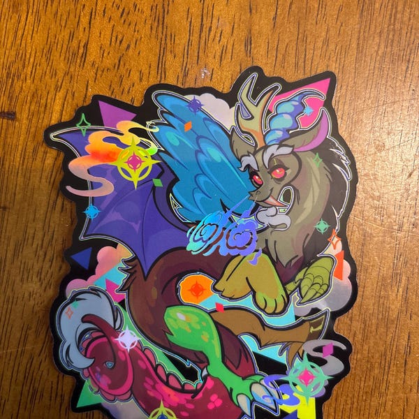 3.5 X 4 Holographic Discord MLP Vinyl Sticker - Etsy