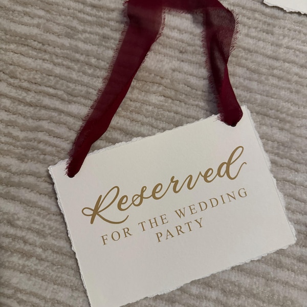 Reserved Row Sign, Wedding Reserved Sign, 5x7 Wedding Reception Sign ...