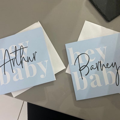 Personalised New Baby Name Card New Baby Gift New Baby Card - Etsy