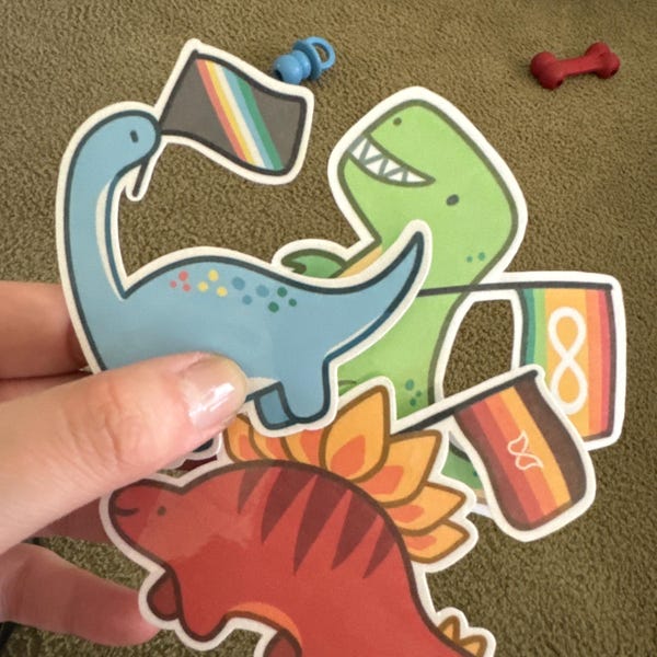 Disability Dino Sticker - Etsy