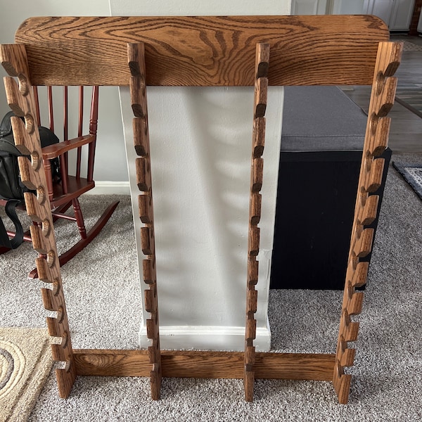 40 Cap Solid Oak Rack - Made to Order - Free Shipping USA - Etsy