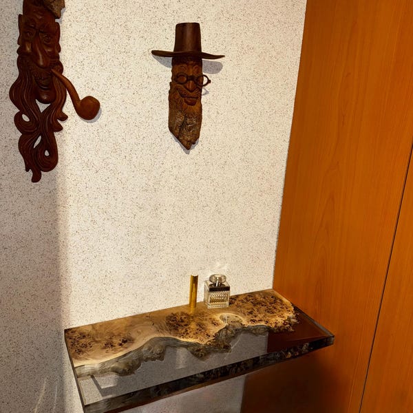 Floating Shelf From Wood and Epoxy Resin,kitchen Wood Floating Shelves ...
