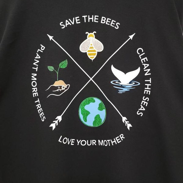 Earth Day SVG Save the Bees, Plant More Trees, Clean the Seas SVG | Eco ...