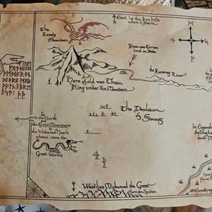 Thrór's Map, the Hobbit Inspired, Thorin's Map - Etsy