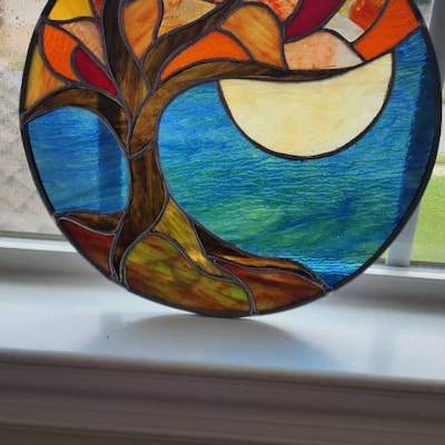 Tree of Life Stained Glass Pattern PDF Jpg Svg Png and Psd - Etsy