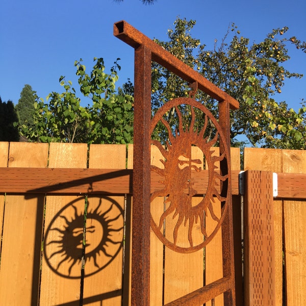 Brilliant Rays of the Sun With Moon...garden Trellis Plant Trellis ...