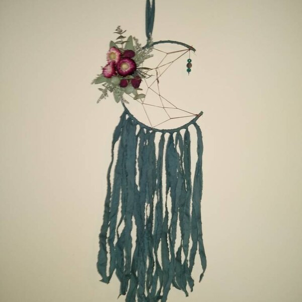 DIY Moon Dream Catcher Kit Make Your Own Dreamcatcher Deep Teal - Etsy