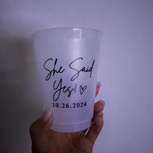 Personalized Wedding Cups Frost Flex Cups, Customizable for Couples ...