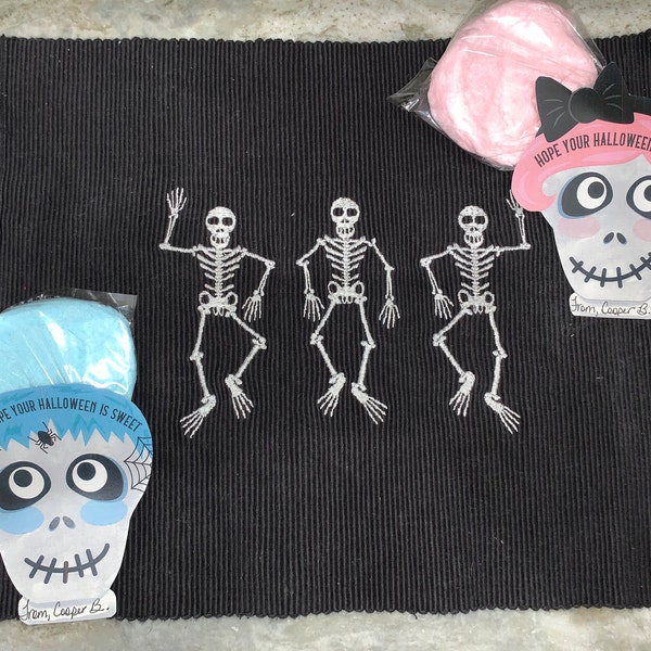 Skeleton Cotton Candy Halloween Treat Printable, Halloween Treat Bag ...