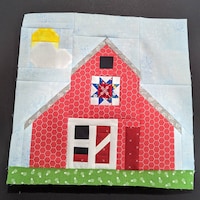 Old Red Barn Farm Country Quilt Block PDF Pattern - Includes ...