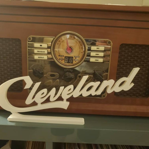 Cleveland Sign Desk Topper - Script Cleveland Sign - Multiple Sizes ...