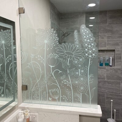 Floral Window Decal by Dizzy Duck Frosted Privacy Window Film Custom ...