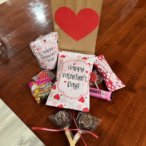 Valentine Party Bundle, Valentine's Day Chip Bags, Printable Digital ...