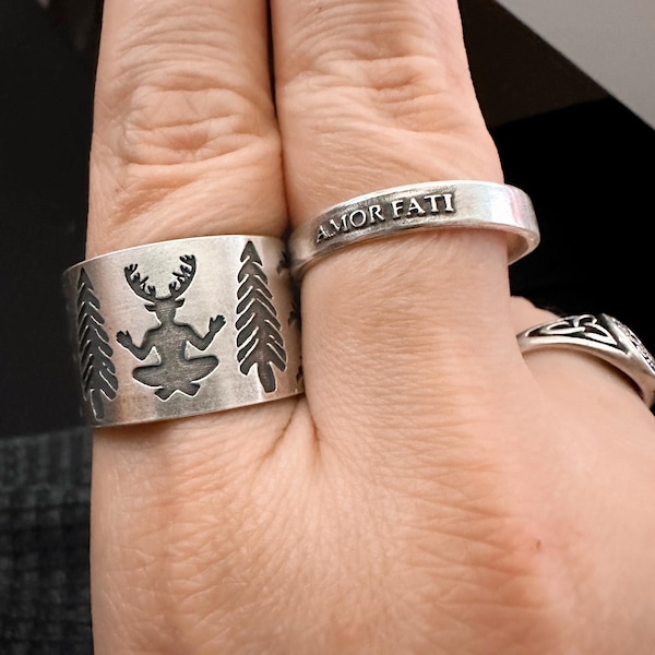 Horned God Ring - Cernunnos Jewelry - Pagan Jewelry - Viking - Shaman ...