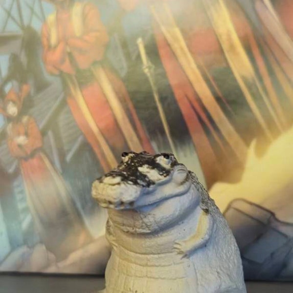 Cute Clay Alligator Sculpture: Adorable Crocodile Figurine for Tea ...