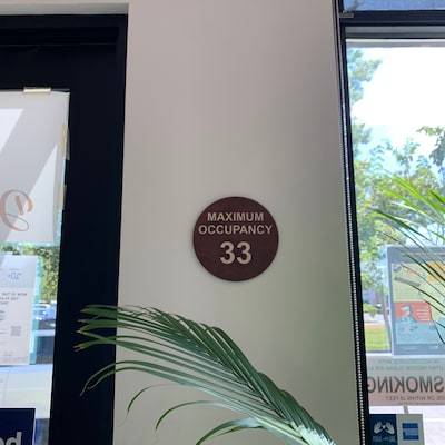 Maximum Occupancy Sign, Maximum Room Occupancy, Hotel, Restaurant ...
