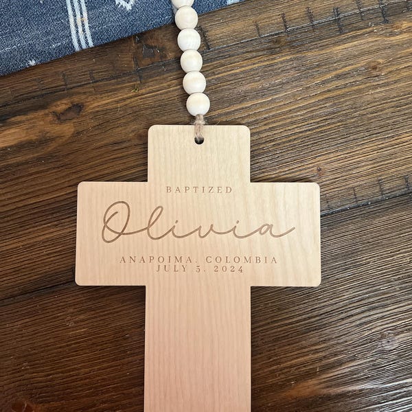Personalized Baptism Cross for Boys and Girls, Christening Cross for ...