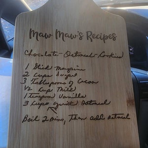 Recipe Magnet Handwritten Engraved Recipes, 5x7 Size - Etsy