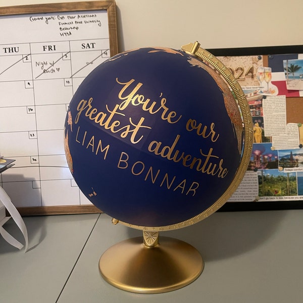 Globe Christmas Ornament, Travel Map Adventure Family Gifts, Custom ...