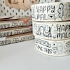 Eco Friendly Packaging Tape Chistmas Happy Mail Fun White Kraft Tape ...