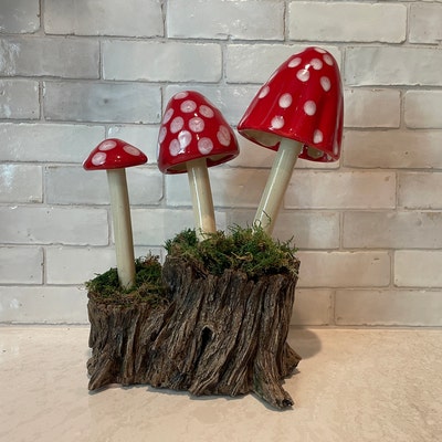 Tall Skinny Concrete Tree Stump Planter - Etsy