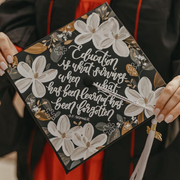 CUSTOM Nature Adventure Graduation Cap Topper — Painted Grad Cap ...