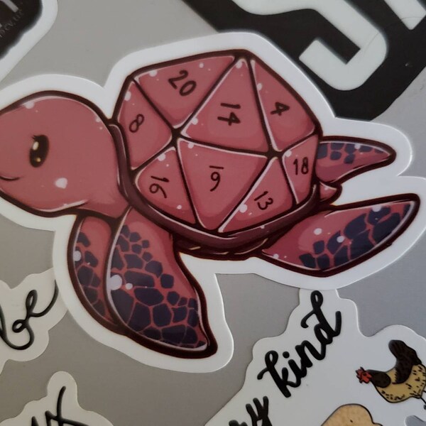 Polyhedral Dice Turtle D20 Sticker | Rpg Sticker | Ranger Class Sticker ...