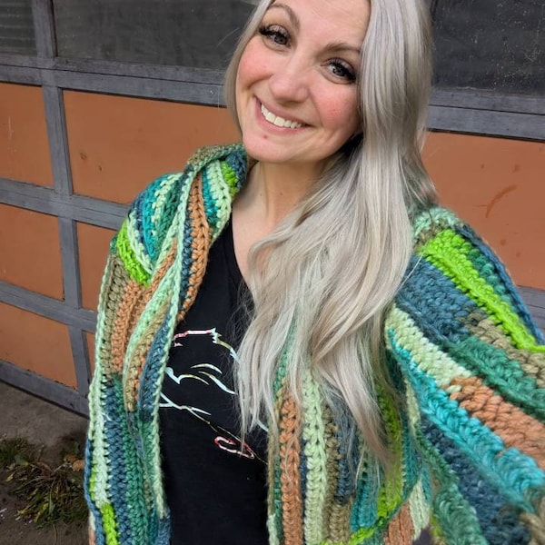Cloud Cardigan PATTERN - Crochet Hooded Soft Fluffy Puffy Oversized ...