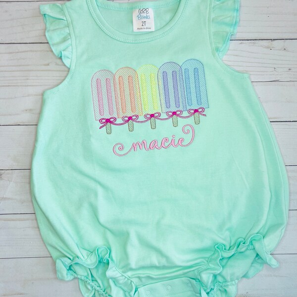 Popsicle Summer Popsicles Row of Popsicles Trio Popsicle With Bow ...