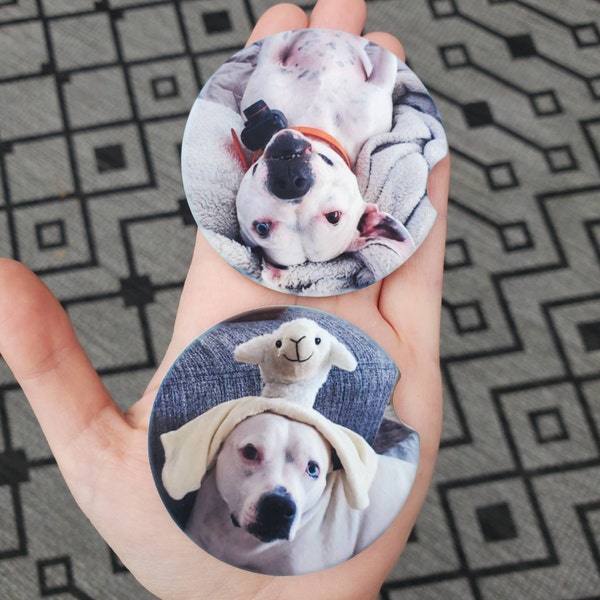 Personalized Car Coasters Set of 2, Photo Car Coasters, Custom Car ...